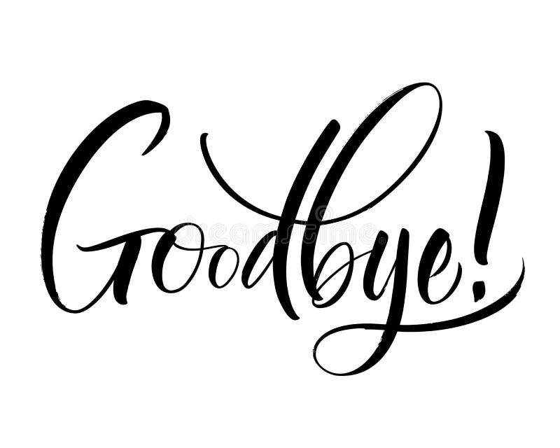 Adiós Etiqueta Engomada Del Vector Del Adiós De La Frase De La ...