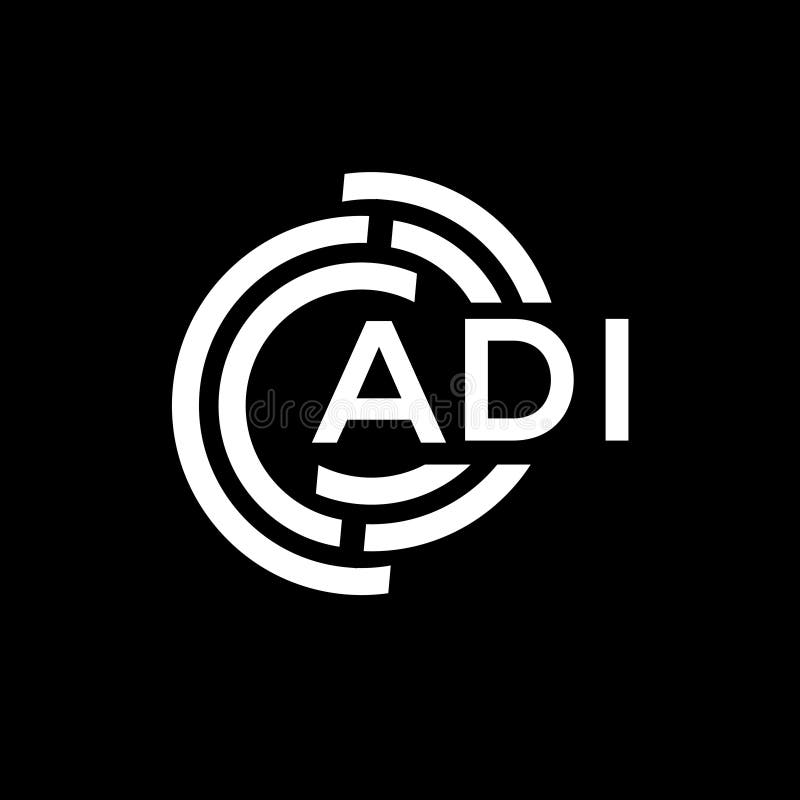 ADI Letter Logo Design on Black Background. ADI Creative Initials ...