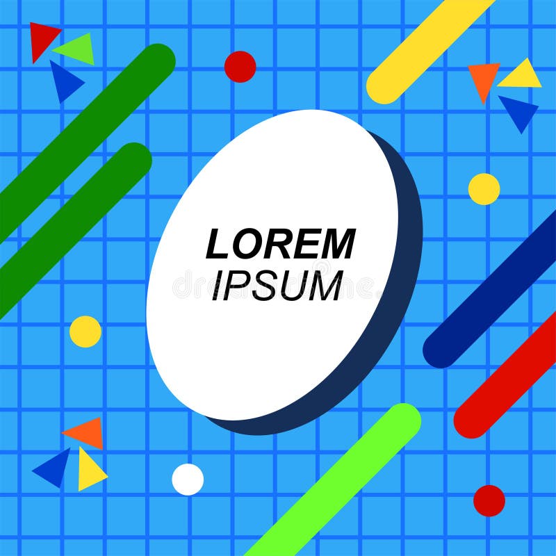 Abstract Background Square Card with Various Geometric Shapes Ornaments ...