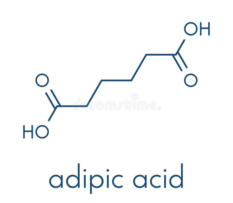 Adipic Acid Molecular Structure Isolated on White Stock Illustration ...
