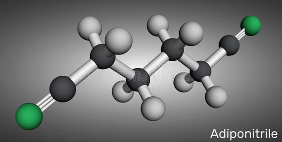 Adiponitrile Molecule. it is Precursor To the Polymer Nylon 66 ...