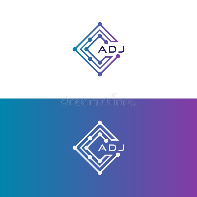 Adj Tech Initial Logo Design Icon for Technology, Digital, Tech ...