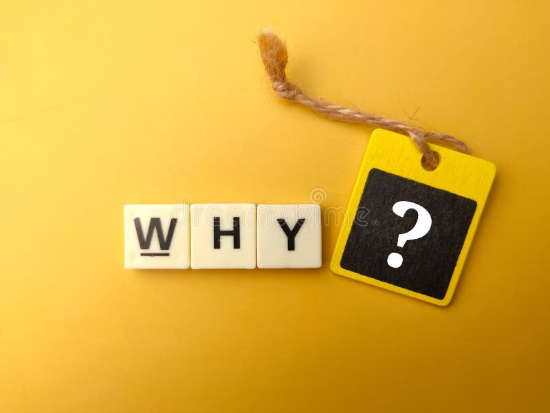 The Adjective Letter Why or the Word Why and the Question Mark Stock ...