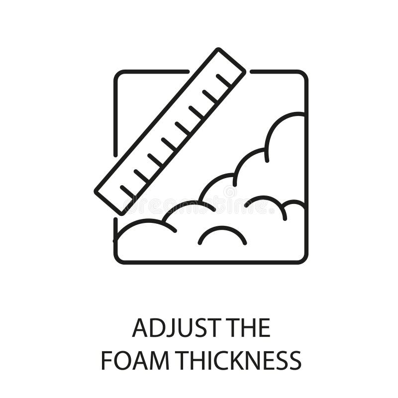 Adjust Foam Thickness Line Icon Vector with Editable Stroke Stock ...
