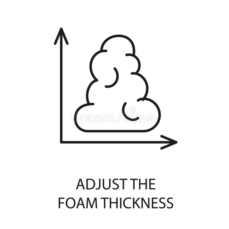 Adjust Foam Thickness Line Icon Vector with Editable Stroke Stock ...