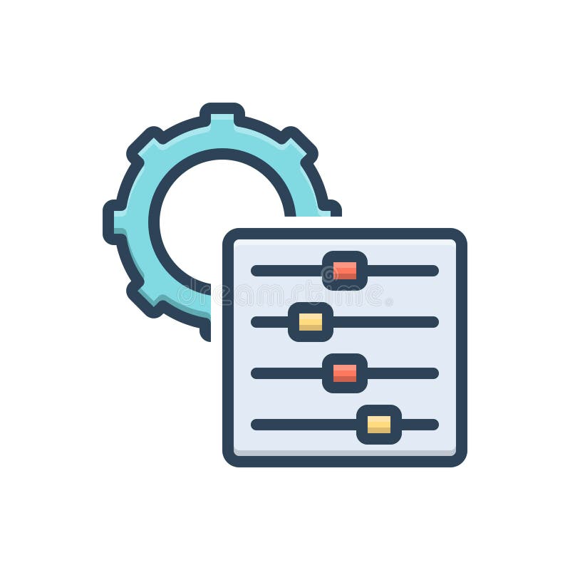Color Illustration Icon for Adjust, Coordinate and Amplifier Stock ...