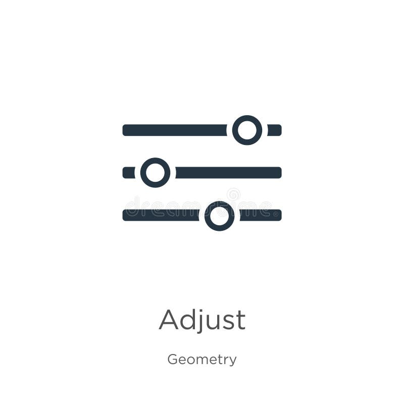 Adjust Icon Vector Sign and Symbol Isolated on White Background, Adjust ...