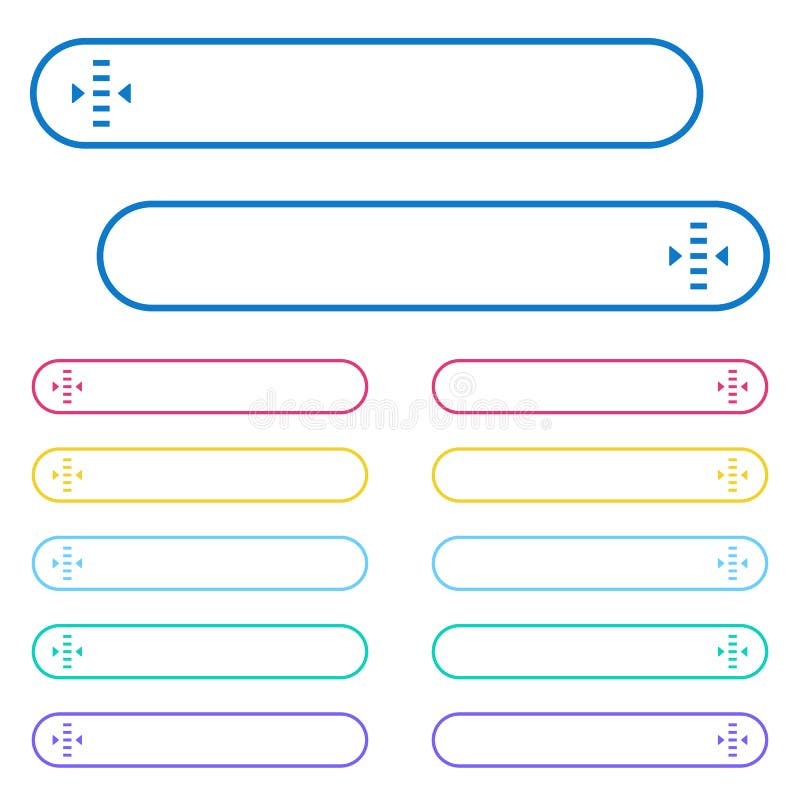 Adjust Level Icons In Rounded Color Menu Buttons Stock Vector