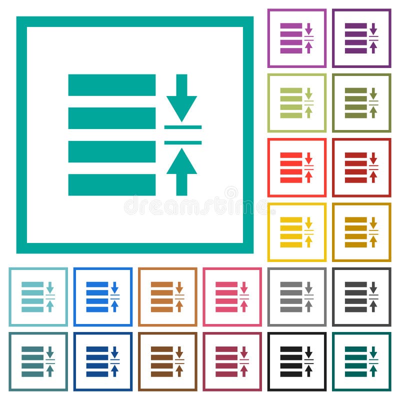 Adjust Line Spacing Vivid Colored Flat Icons Icons Stock Vector ...