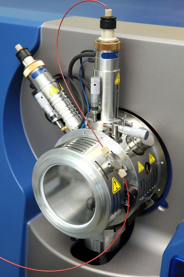 Adjust the Mass Spectrometer. the Man Analyzes the Device for De Stock ...
