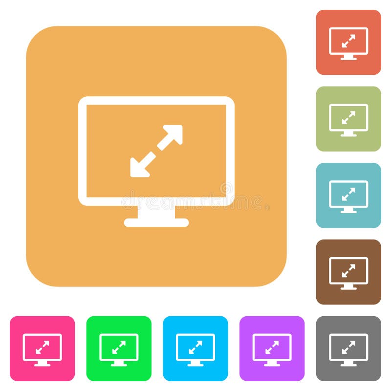 Screen Resolution Icon Set, 4K UHD, 5K, 8K, Quad HD, Full HD and HD ...