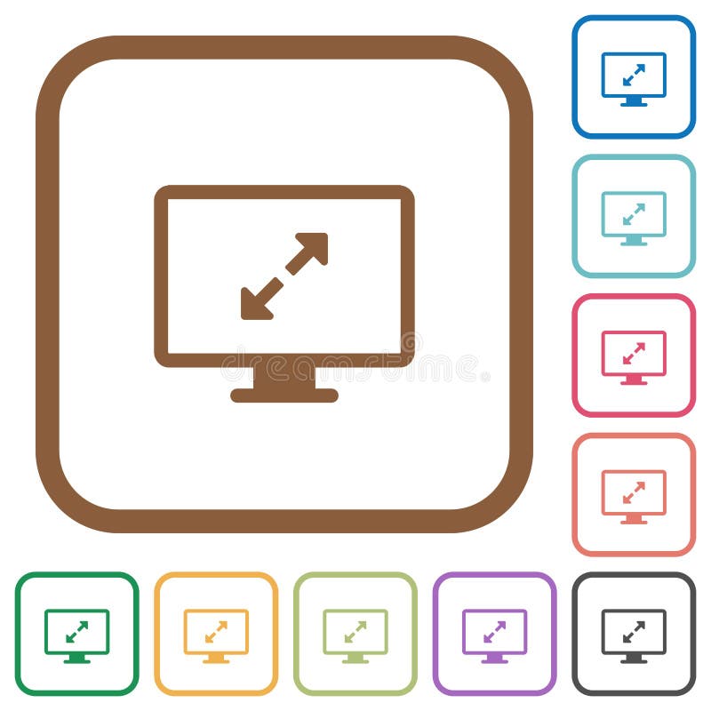 Adjust Screen Resolution Simple Icons Stock Vector - Illustration of ... Adjust Screen Resolution Simple Icons Stock Vector - Illustration of ...
