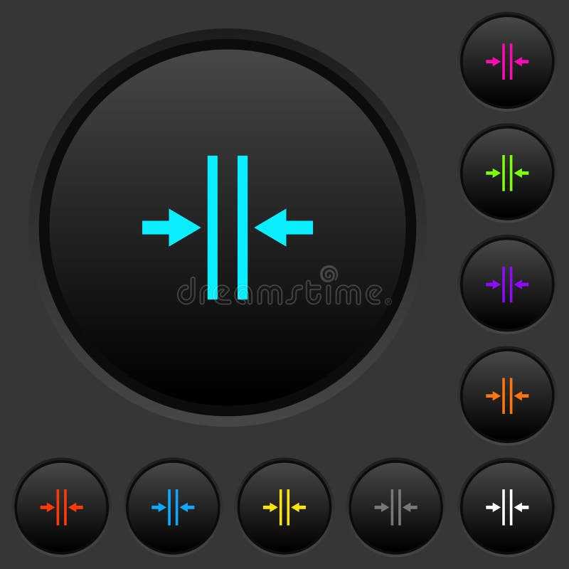 Adjust Text Column Gutter Color Square Buttons Stock Vector - Illustration of gutter, printing ...