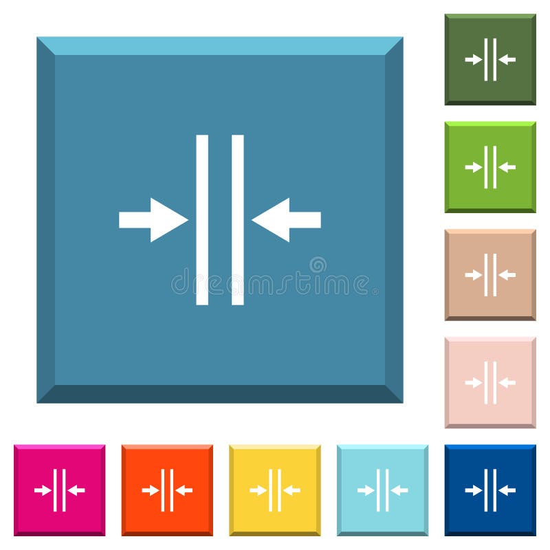 Adjust Text Column Gutter White Icons on Edged Square Buttons Stock Vector - Illustration of ...