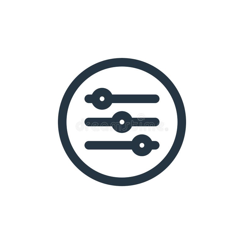 Adjust Vector Icon. Adjust Editable Stroke. Adjust Linear Symbol for ...