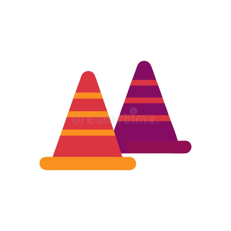 Adjustable Agility Cones Icon Design Stock Illustration - Illustration ...