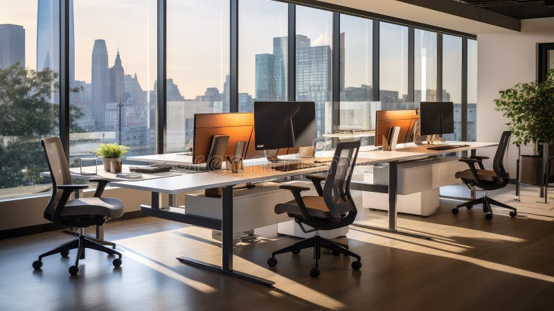 Adjustable benching office stock illustration. Illustration of design ...