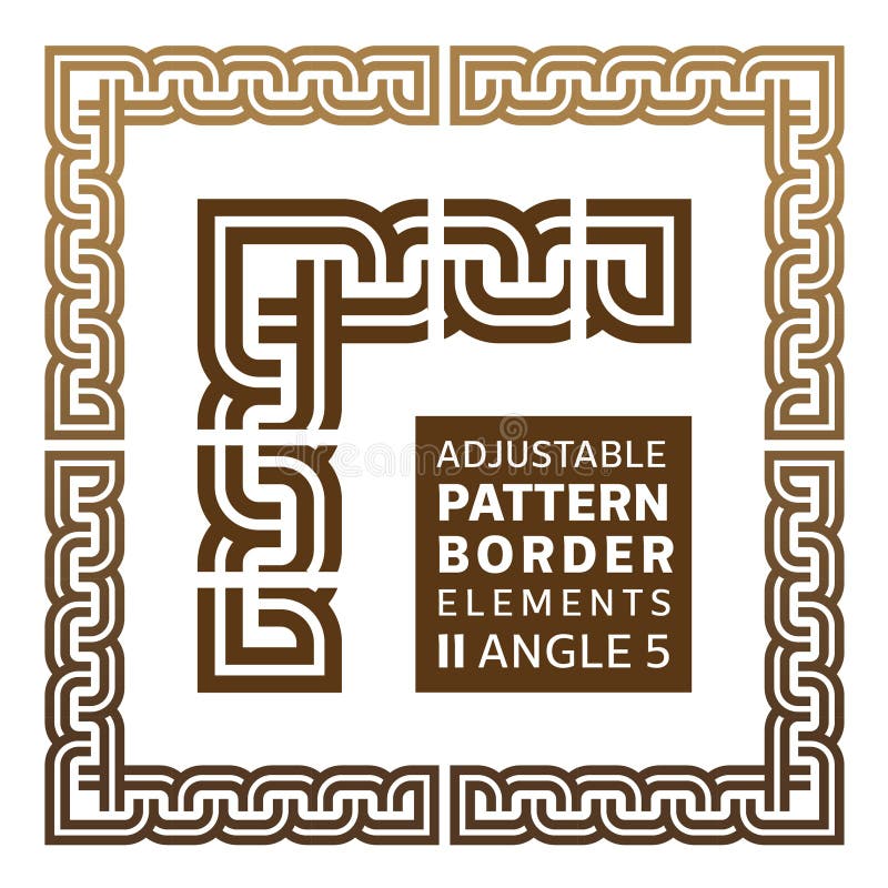 Adjustable Border with Elements II, Angle 5 Stock Vector - Illustration ...