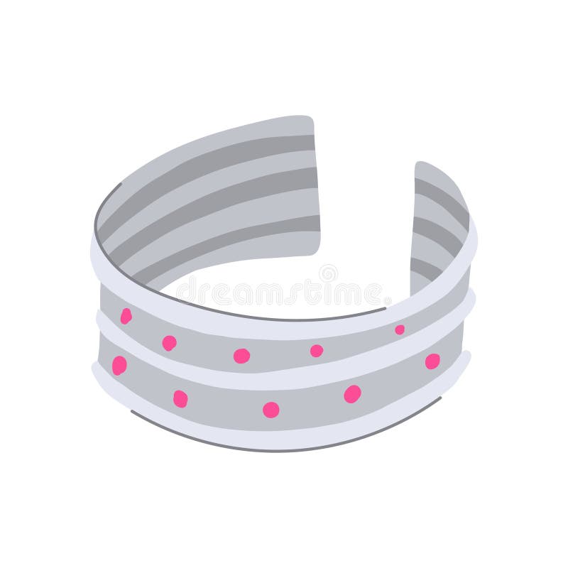 Adjustable Bracelet Silver Cartoon Vector Illustration Stock Vector ...
