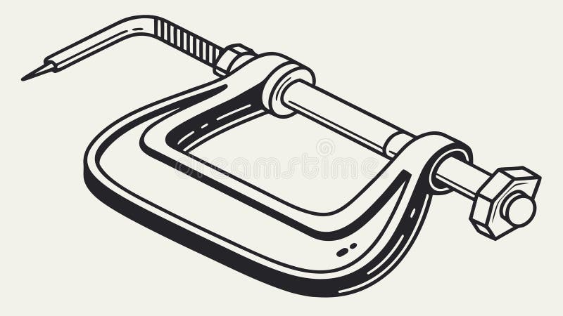 Adjustable C Clamp Vector Illustration, Gripping Tool, Vector Design ...