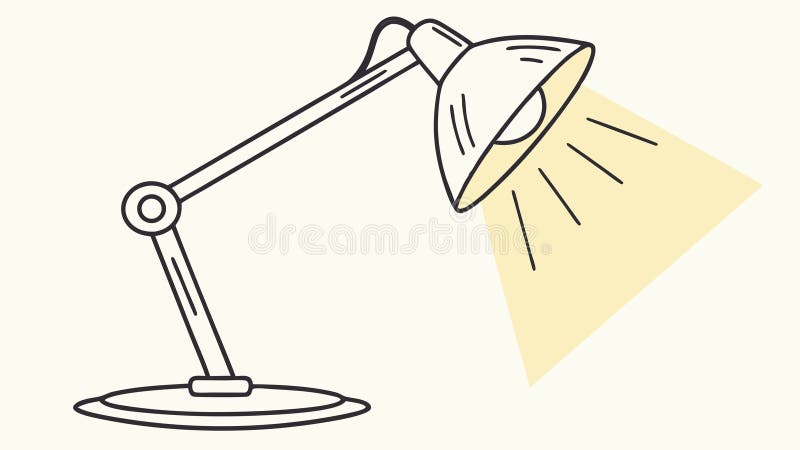 Adjustable Desk Lamp Providing Light Illumination, Vector Design ...