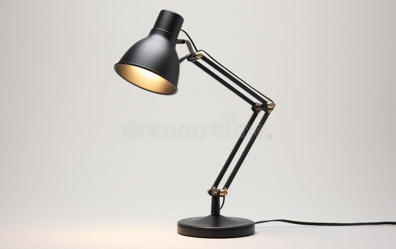 Adjustable Desk Light on White Background Stock Illustration ...