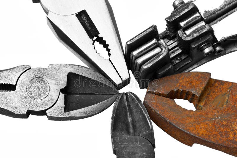 Adjustable Gas Wrench and Pliers Stock Image - Image of machine ...