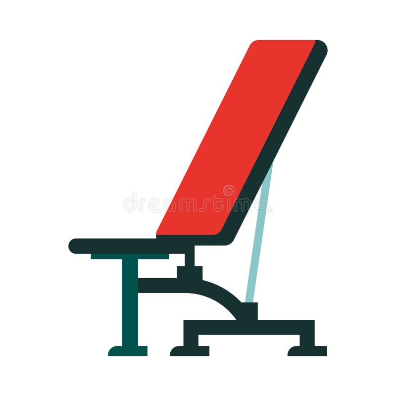 Adjustable Gym Bench for Weight Training Stock Vector - Illustration of ...