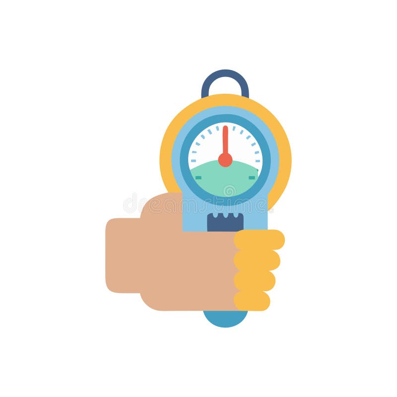 Adjustable Hand Dynamometer for Grip Efficiency Stock Illustration ...