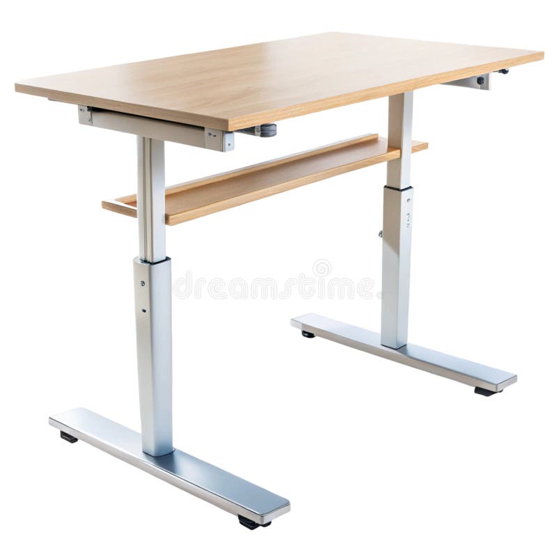 Adjustable Height Desk Isolated on Transparent Background Stock ...