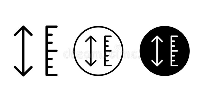 The Height Icon. Altitude, Elevation, Level, Hgt Symbol. Flat Stock ...
