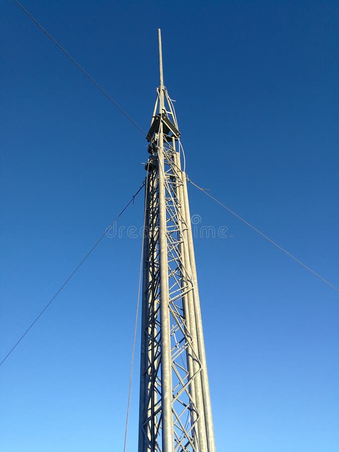 Adjustable Height Mast for Various Antennas Stock Image - Image of ...