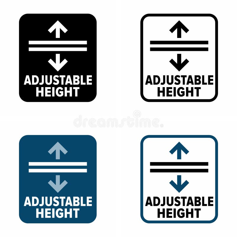 Adjustable Height Vector Information Sign Stock Vector - Illustration ...