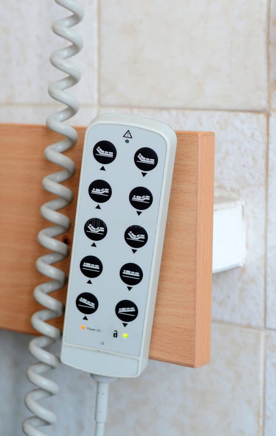 Adjustable Hospital Bed Remote Control Stock Image - Image of medical ...