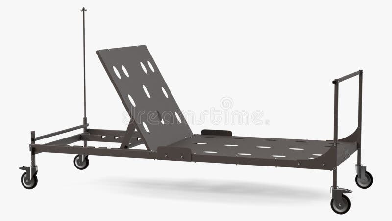 Adjustable Hospital Bed with Wheels Support Frame Stock Image - Image of caster, frame: 364122197