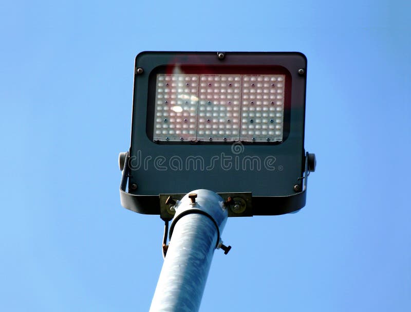 Adjustable LED Street Reflector Light with Square Lamp Head. Low Angle ...
