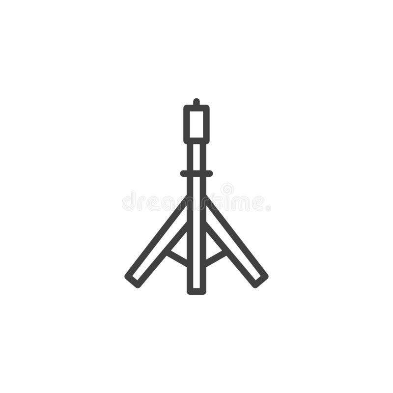 Adjustable Light Stand Line Icon Stock Vector - Illustration of stand ...