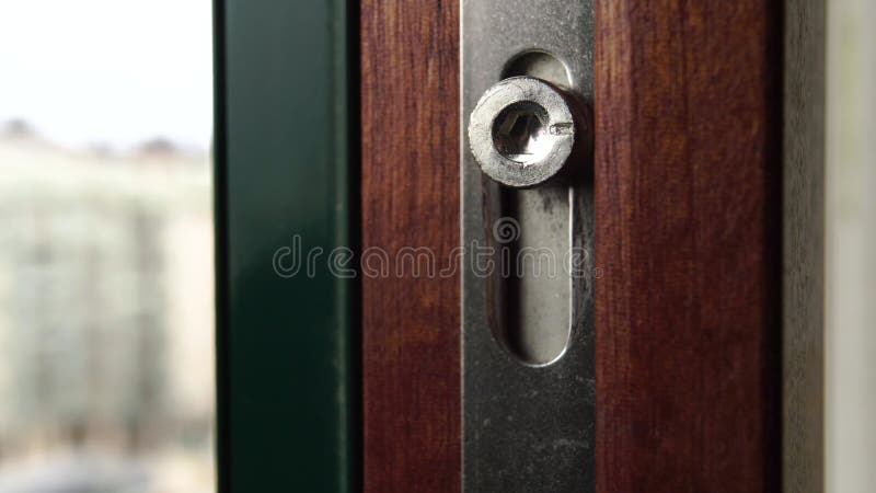 Adjustable Locking Latch of the Open Plastic Window Mechanism Moves Up ...