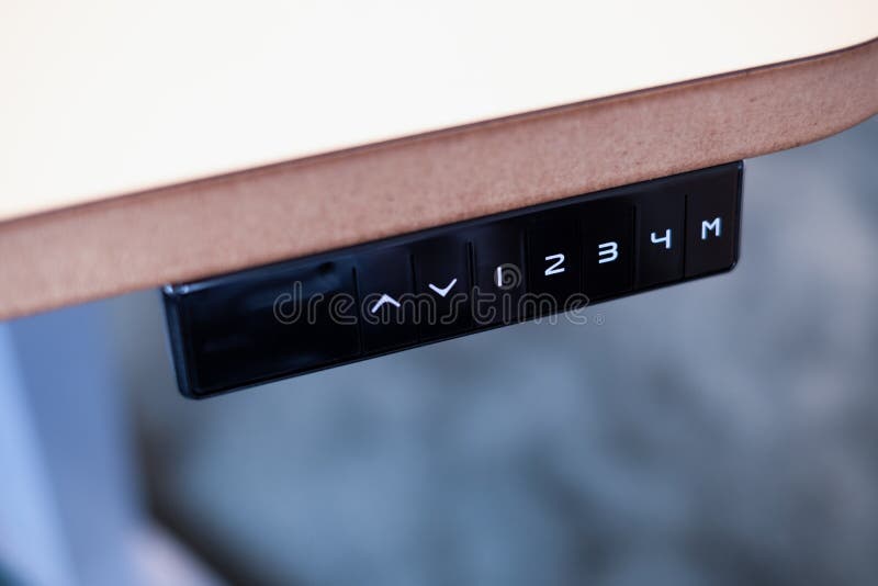 Adjustable Office Table with Up, Down and Memory Buttons on the Remote ...
