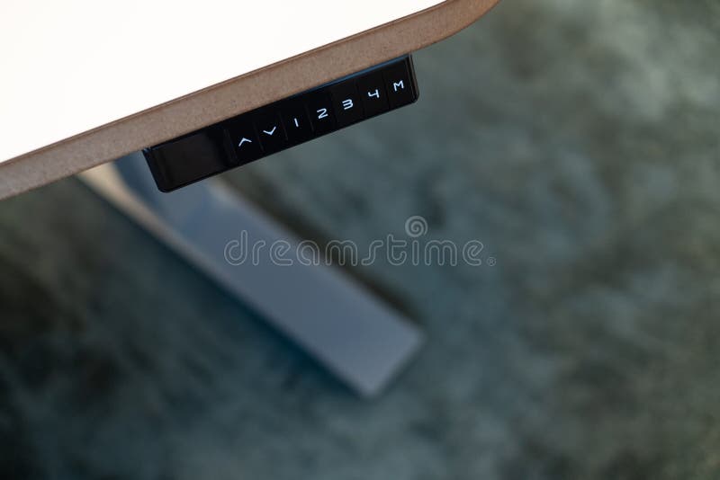 Adjustable Office Table with Up, Down and Memory Buttons on the Remote ...