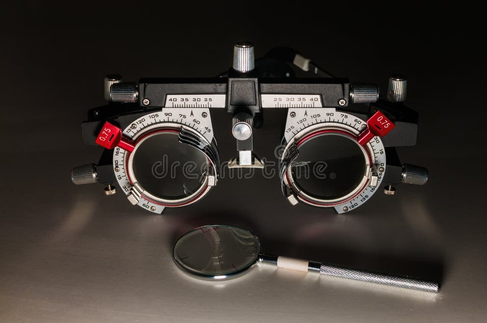 Adjustable Optical Testing Frame Stock Image - Image of measurement ...