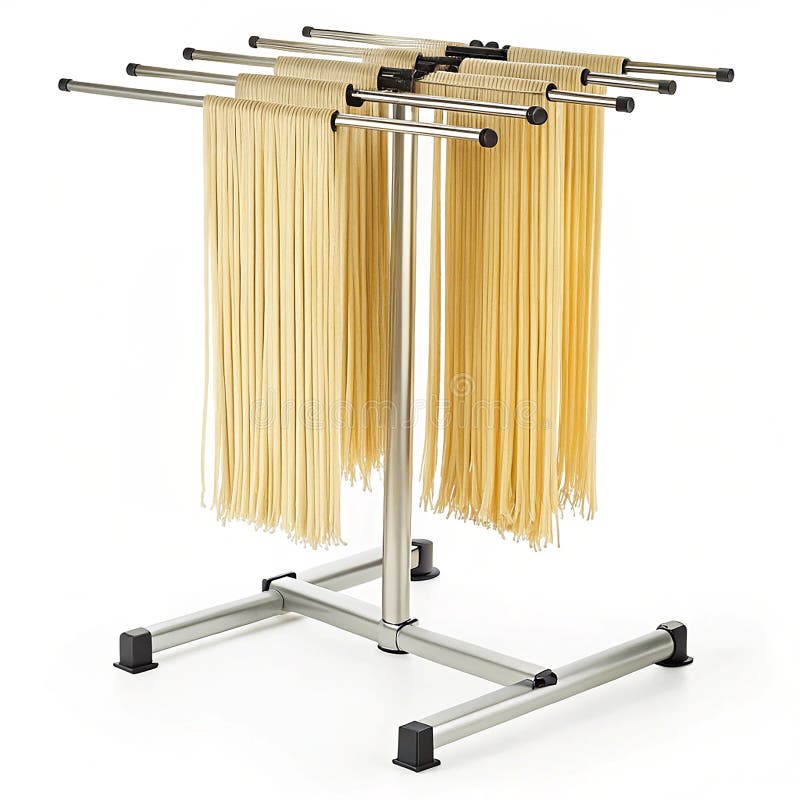 Pasta Drying Rack with Adjustable Arms Stock Illustration ...