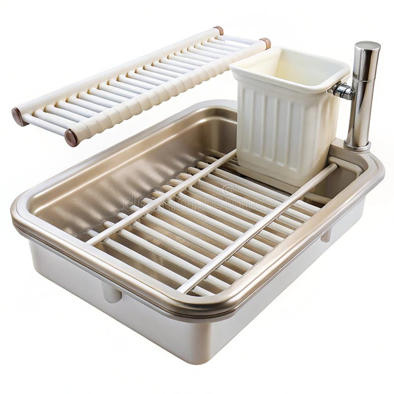 Plastic Adjustable Over-the-sink Drying Rack Stock Illustration ...