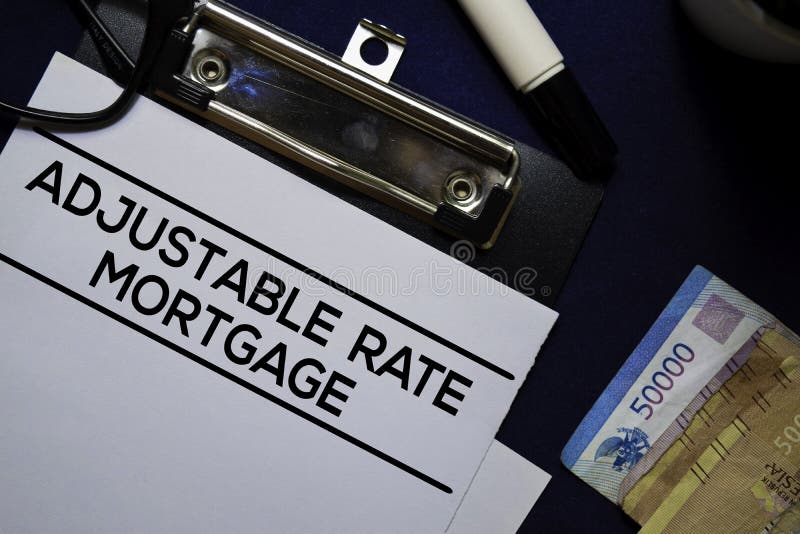 Adjustable Rate Mortgage Text on Document Form Isolated on Office Desk ...