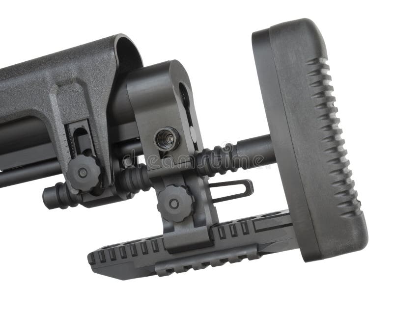 Adjustable Recoil Pad on a Rifle Stock Photo - Image of conflict, rifle ...