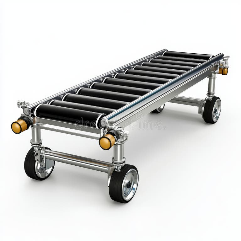 Adjustable Rolling Conveyor System with Smooth Roller Mechanism for Efficient Material Handling ...