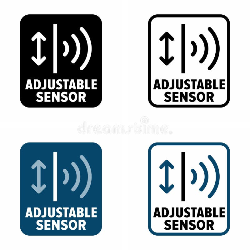 Adjustable Sensor Vector Information Sign Stock Vector - Illustration ...