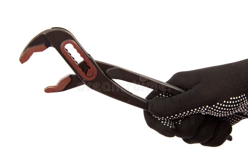 Spanner in hand stock image. Image of adjustable, mechanic - 10418799