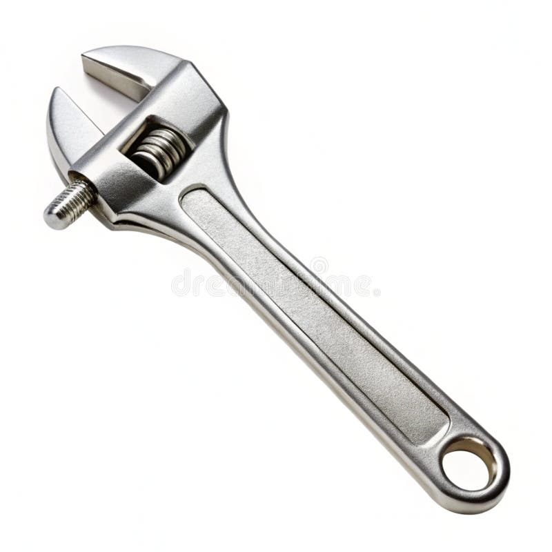 Adjustable Spanner Isolated on White Background Stock Illustration ...
