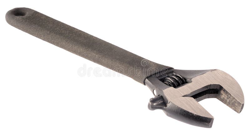 Adjustable Spanner on White Stock Image - Image of steel, metal: 104730443